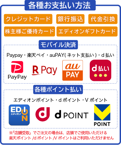 Q. PayPayで支払いは可能ですか？｜家電とリフォームのエディオン(EDION)ネットショップ -公式通販サイト-
